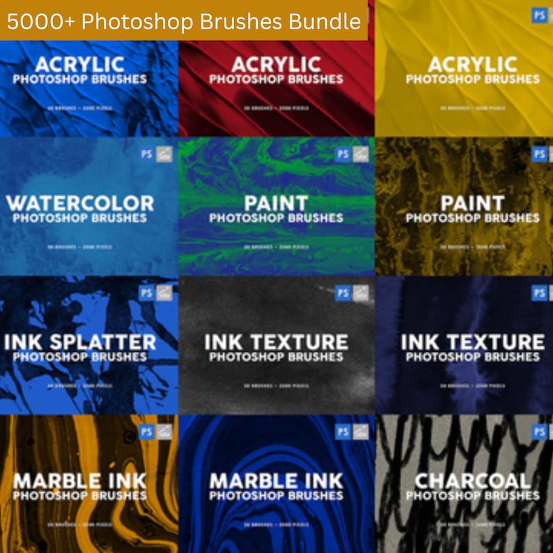 Ultimate Photoshop Brushes Bundle 5,000 High-quality Digital Art Tools ...
