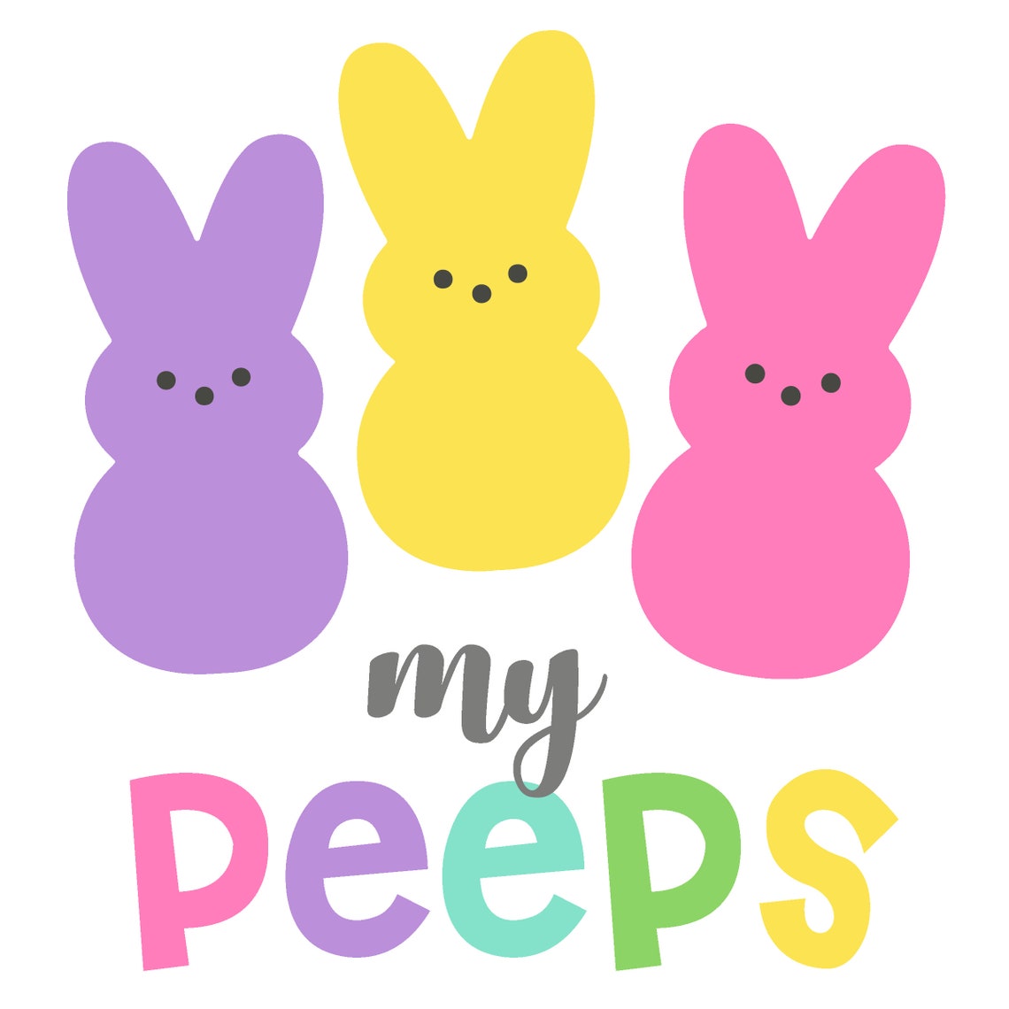 Cute Easter Peeps SVG Bundle, Easter Sublimination, Easter PNG, Easter ...