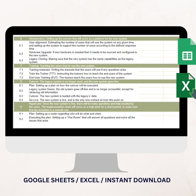 Work Breakdown Structure Spreadsheet Template, Google Sheet, Excel ...