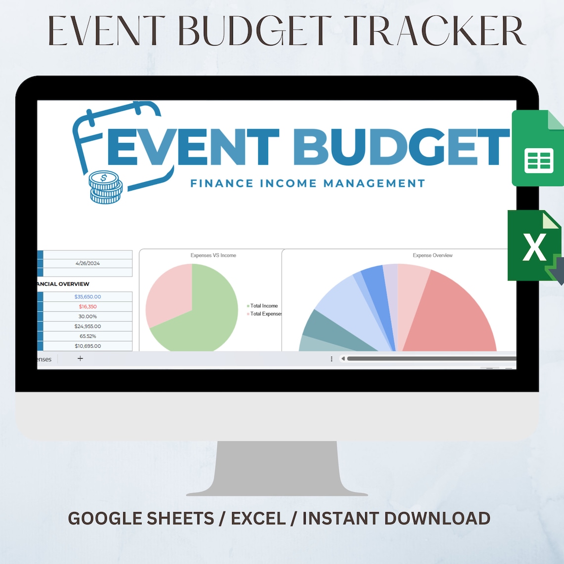 Ultimate Event Budget Tracker Google Spreadsheet, Event Planner, Excel ...