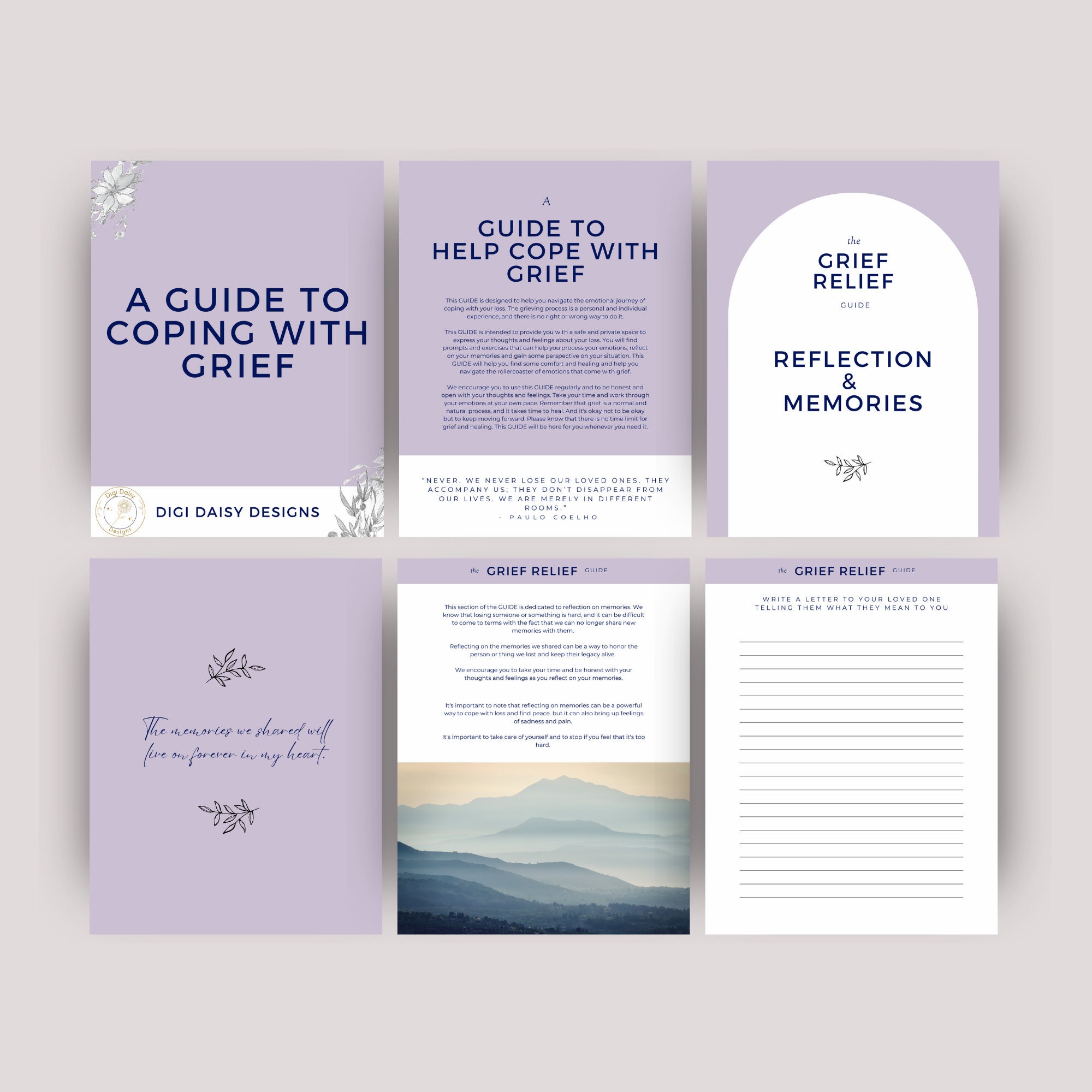 A Guide to Coping With Grief & Loss, Grief Therapy Gift, Grief Therapy ...