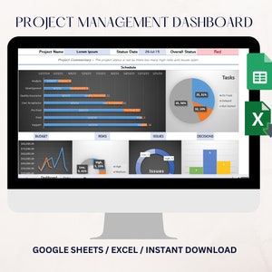 Simple Project Management Spreadsheet Simple, Excel Dashboard, Task ...