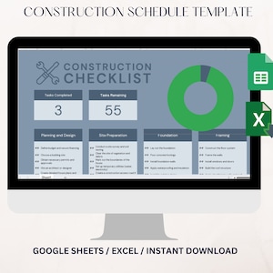 Construction Schedule Google Template Planner, Construction Project ...