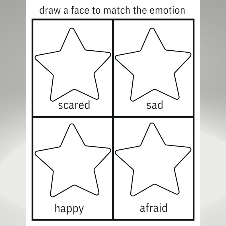 Childrens Emotions Coloring Activity Book, Printable Digital Download ...