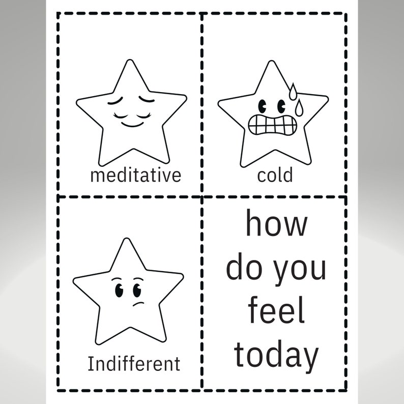 Childrens Emotions Coloring Activity Book, Printable Digital Download ...