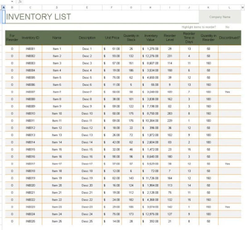 Inventory Management List Stock Holding Sheet Warehouse Stock Unit ...
