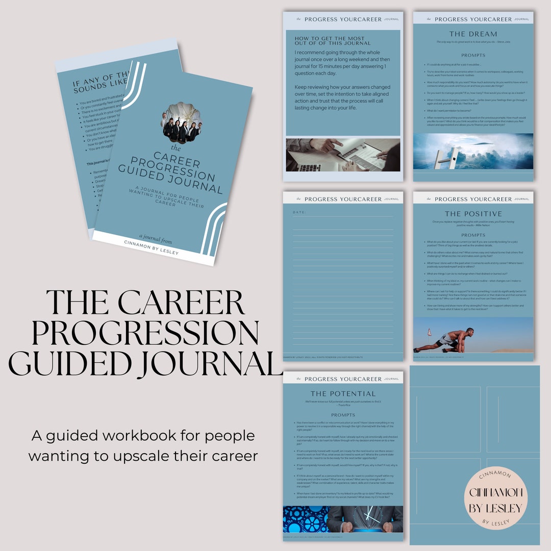 The Career Progression Guided Workbook, Guided Journal, Upscale Your ...