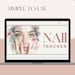 Nail Tech Tracker Spreadsheet, Customer Tracker Google Sheets, Excel ...