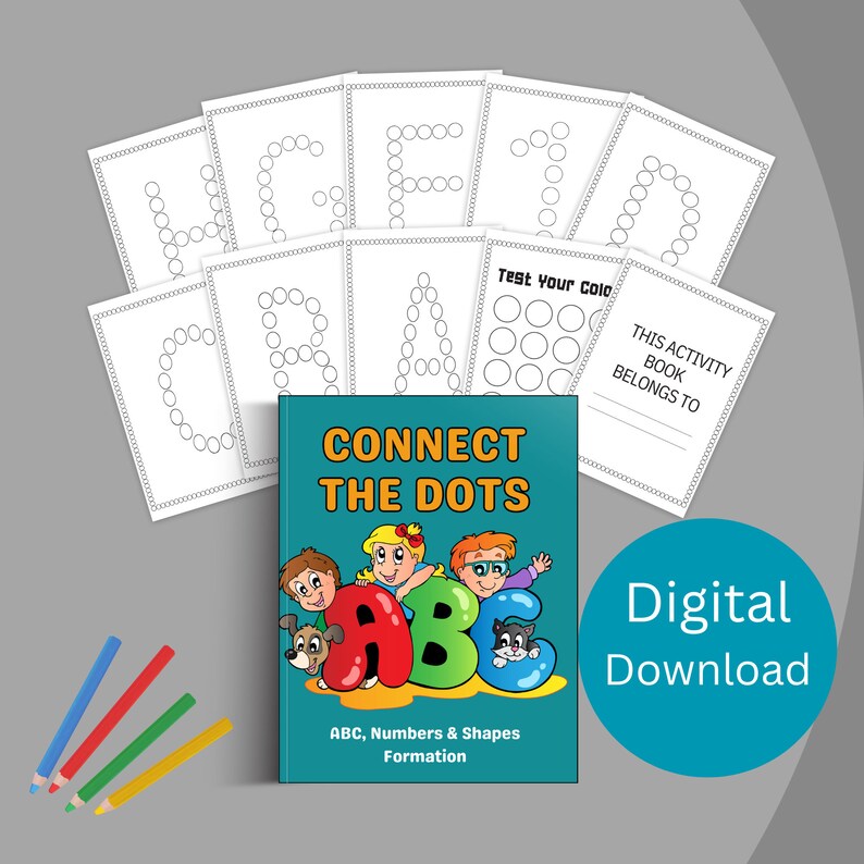 Alphabet Numbers & Shapes Dot Marker Worksheets Do A Dot Printable ...