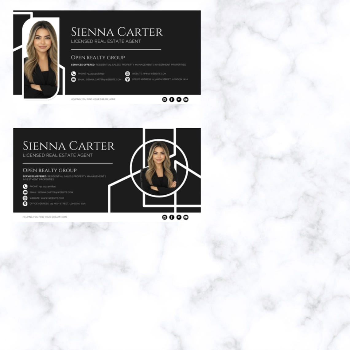 Email Signature Photo Template Bundle Real Estate Marketing ...