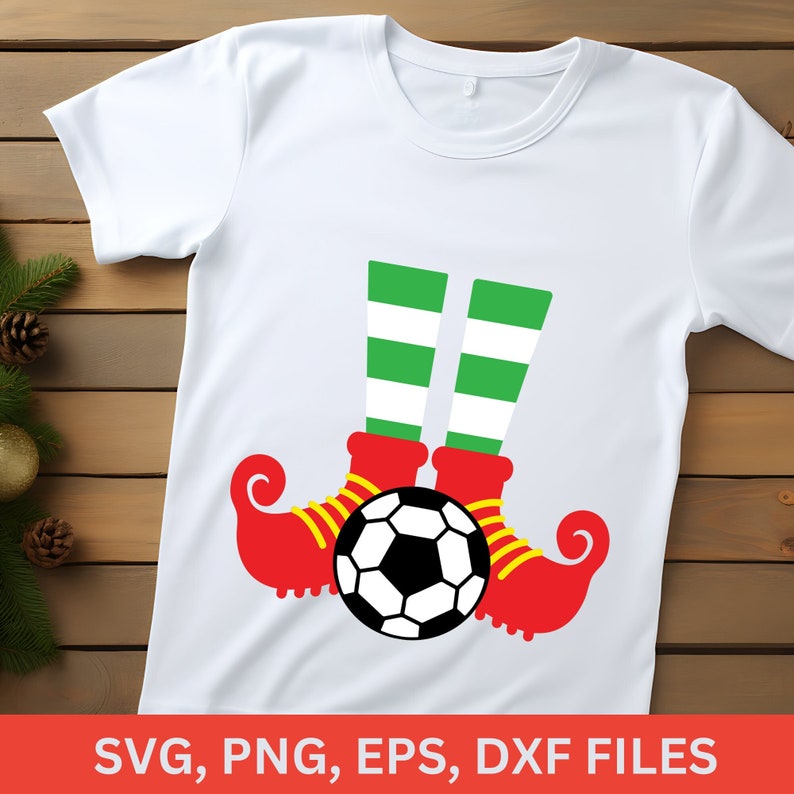 Christmas PNG Kids PNG Football Elf Legs Svg Digital Download Football ...