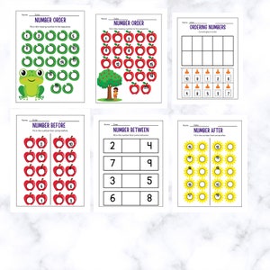 Pre-school Printable Numbers Workbook, Kindergarten Numbers Activities ...
