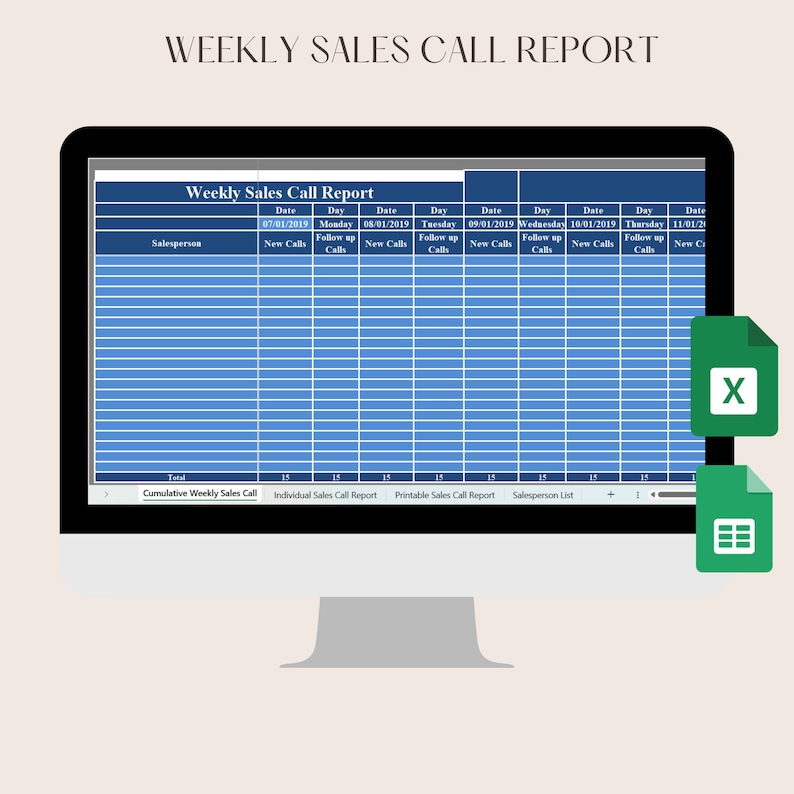 Weekly Sales Call Report, Call Center BPO Marketing Phone Call Record ...