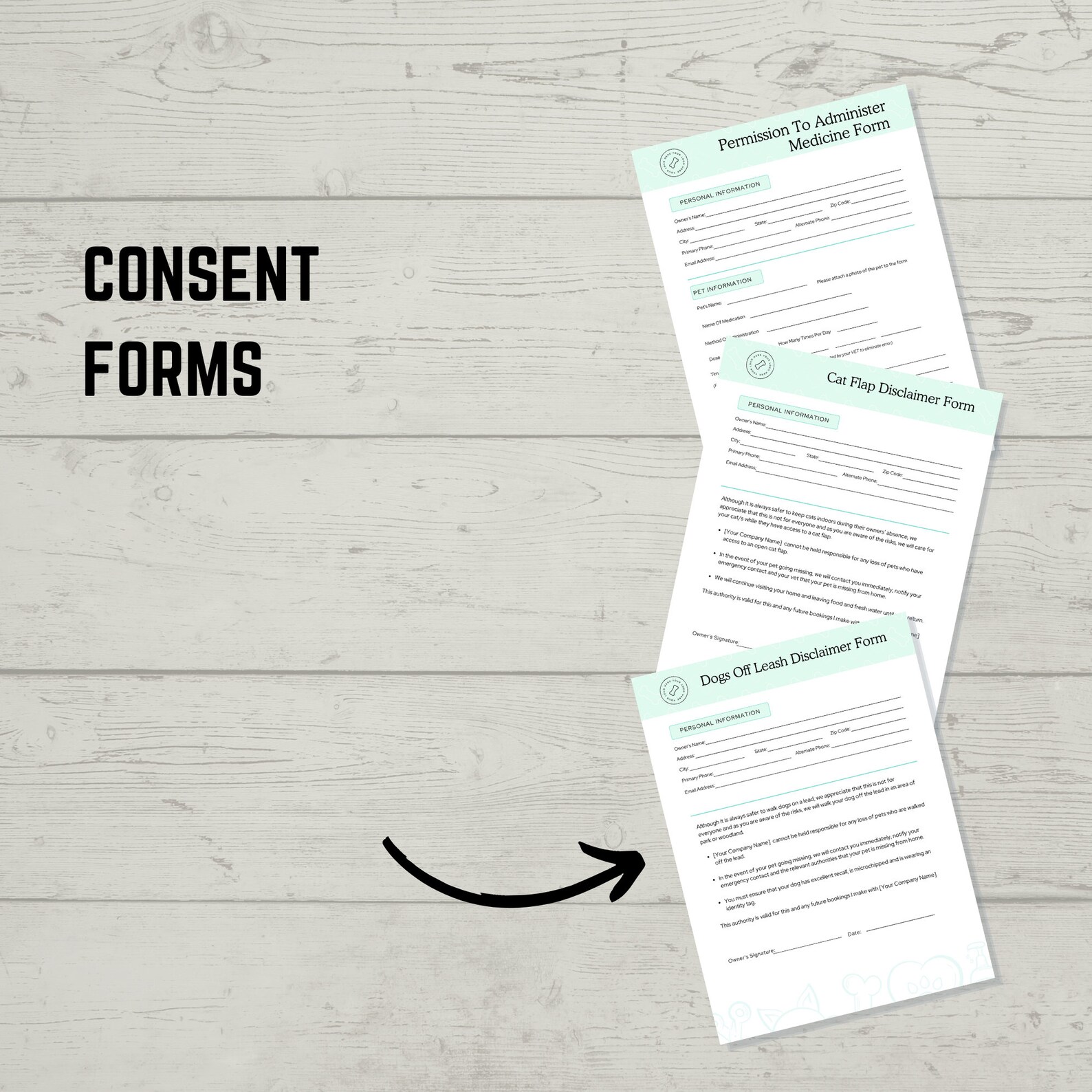 Ultimate Dog Walking, Pet Sitting Business Form Template Bundle, Pet ...