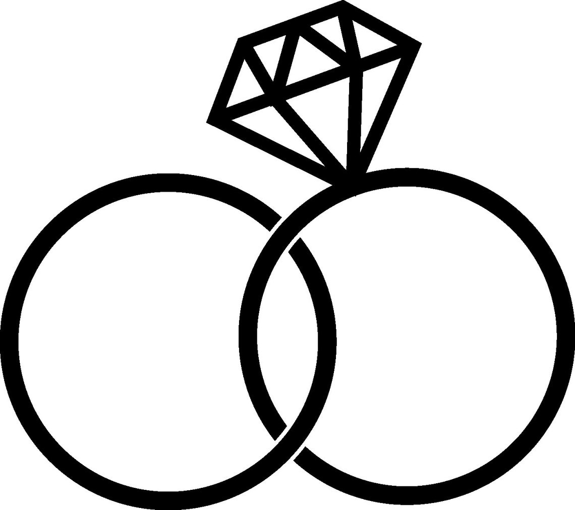 Wedding Rings Diamond Svg Png Dxf Eps Download Cut File, Love Wedding ...