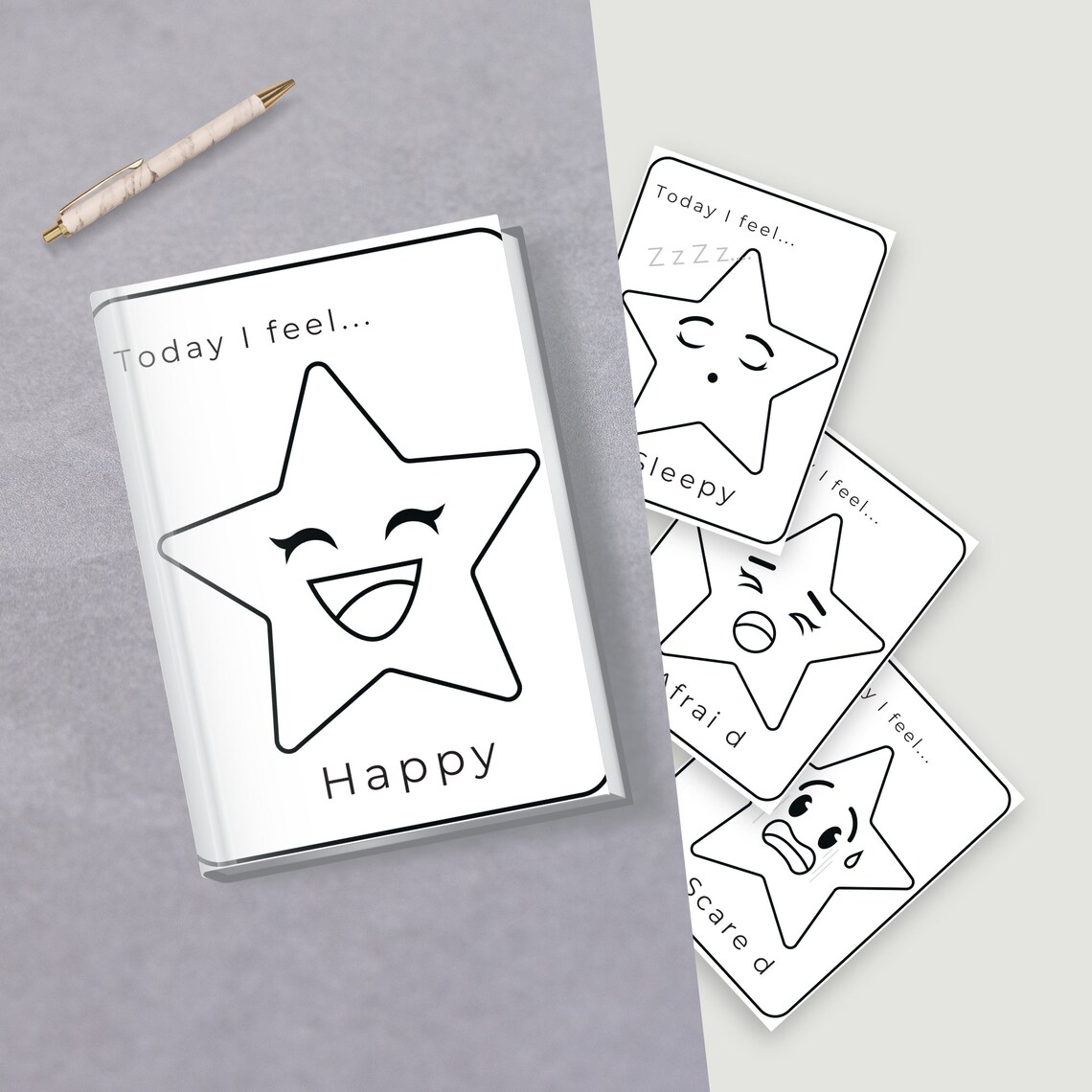 Childrens Emotions Coloring Activity Book, Printable Digital Download ...