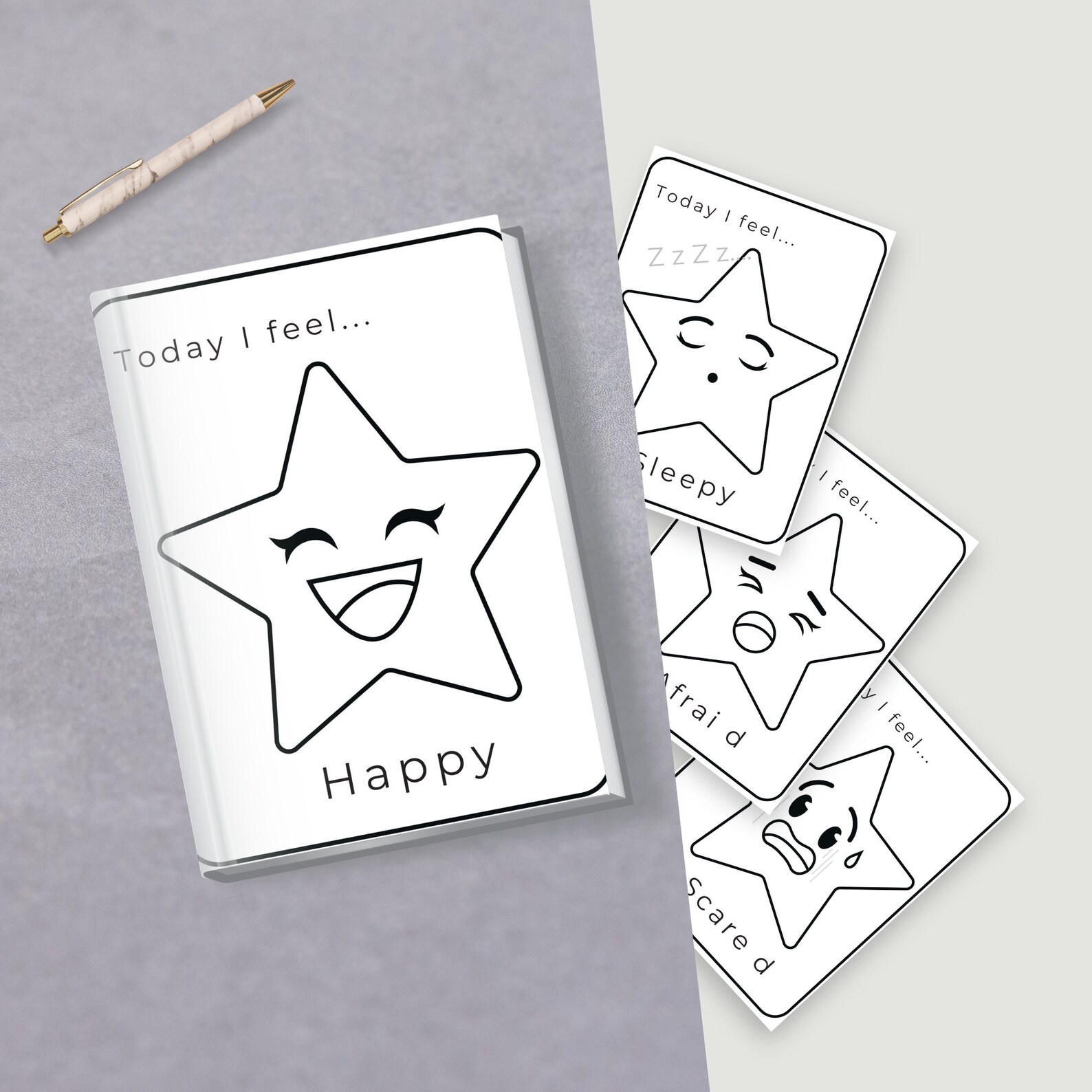 Childrens Emotions Coloring Activity Book, Printable Digital Download ...