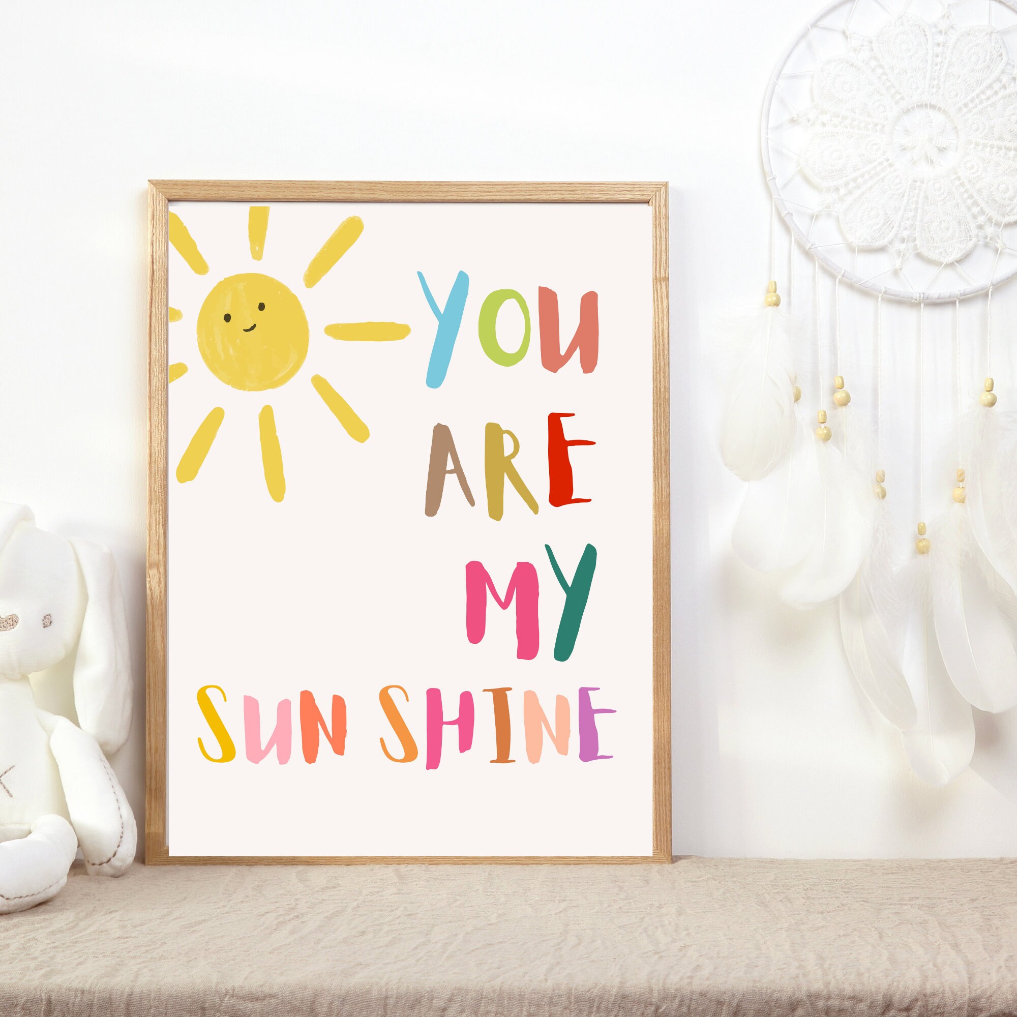 Sun Nursery Poster, Playroom Sun Wall Art, Sun Affirmation Digital ...