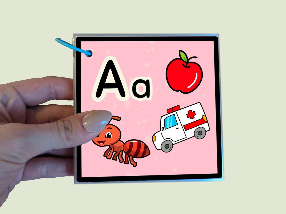 Handmade Alphabet Learning Cards for Toddler Alphabet Flash Cards ...