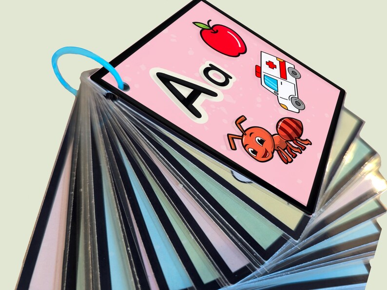 Handmade Alphabet Learning Cards for Toddler Alphabet Flash Cards ...