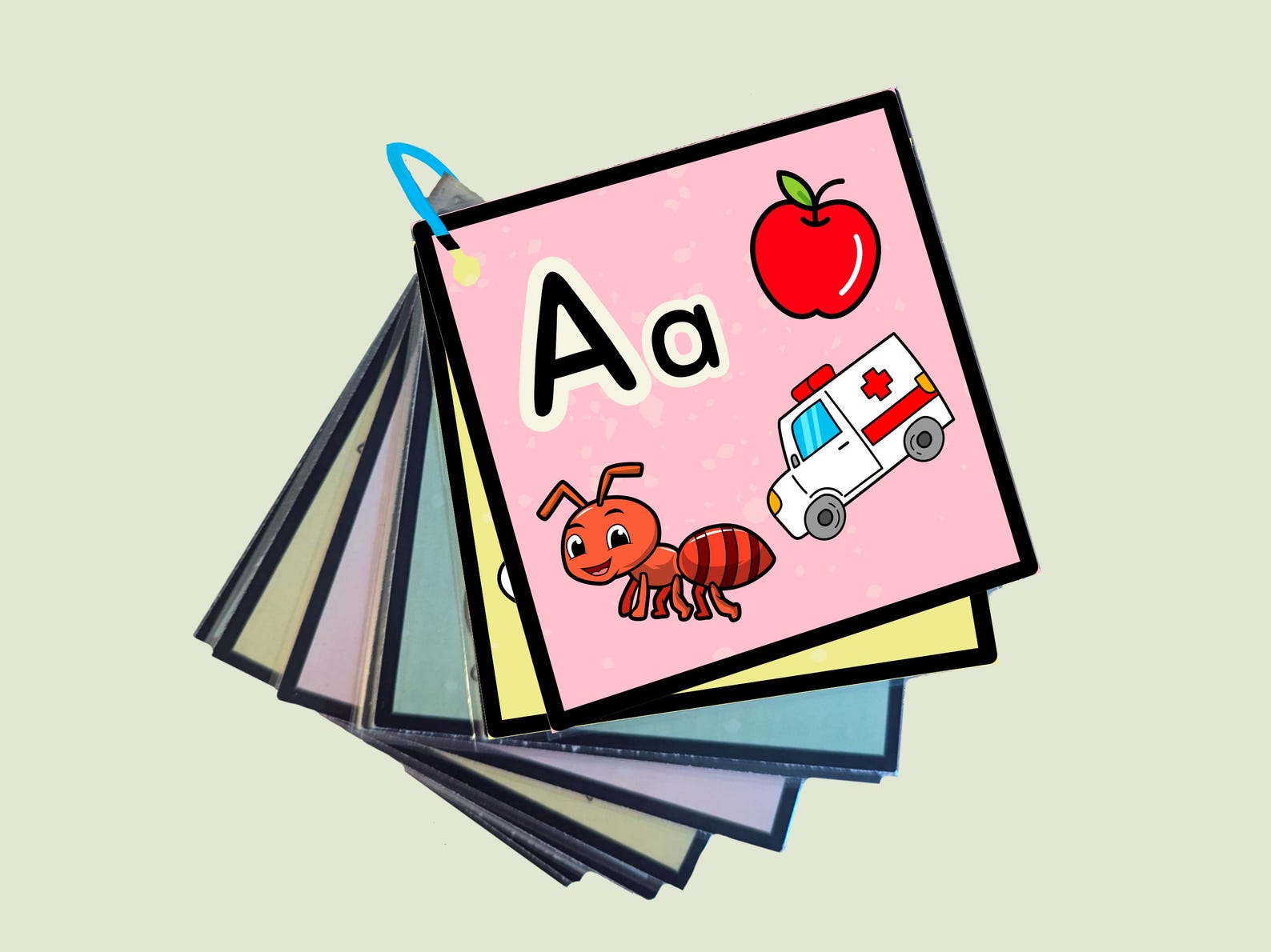 Handmade Alphabet Learning Cards for Toddler Alphabet Flash Cards ...