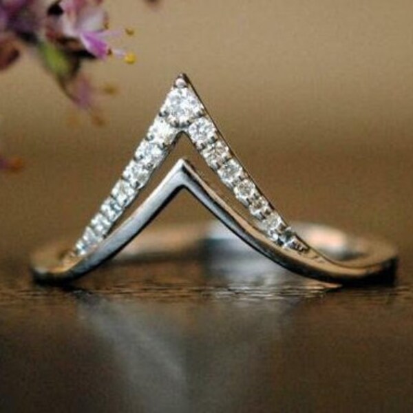 V Eternity Ring - Etsy