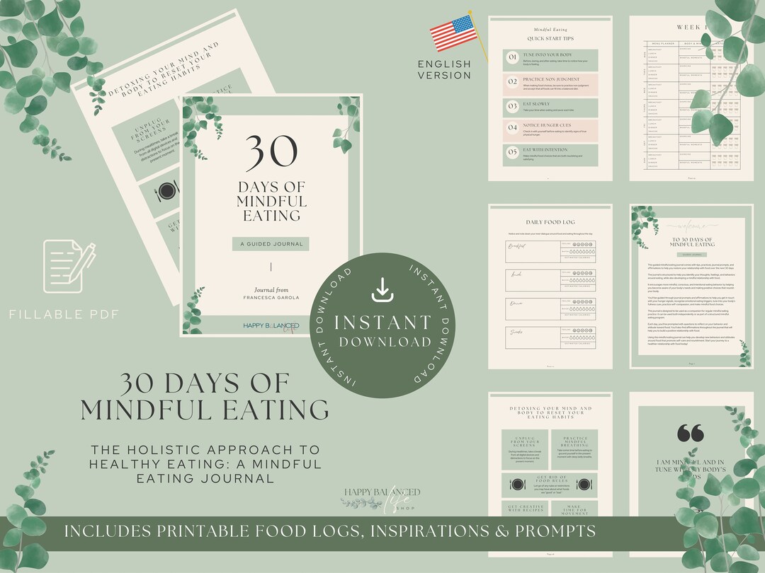 30 Days of Mindful Eating, Eating Habits, Holistic Health, Daily Food ...