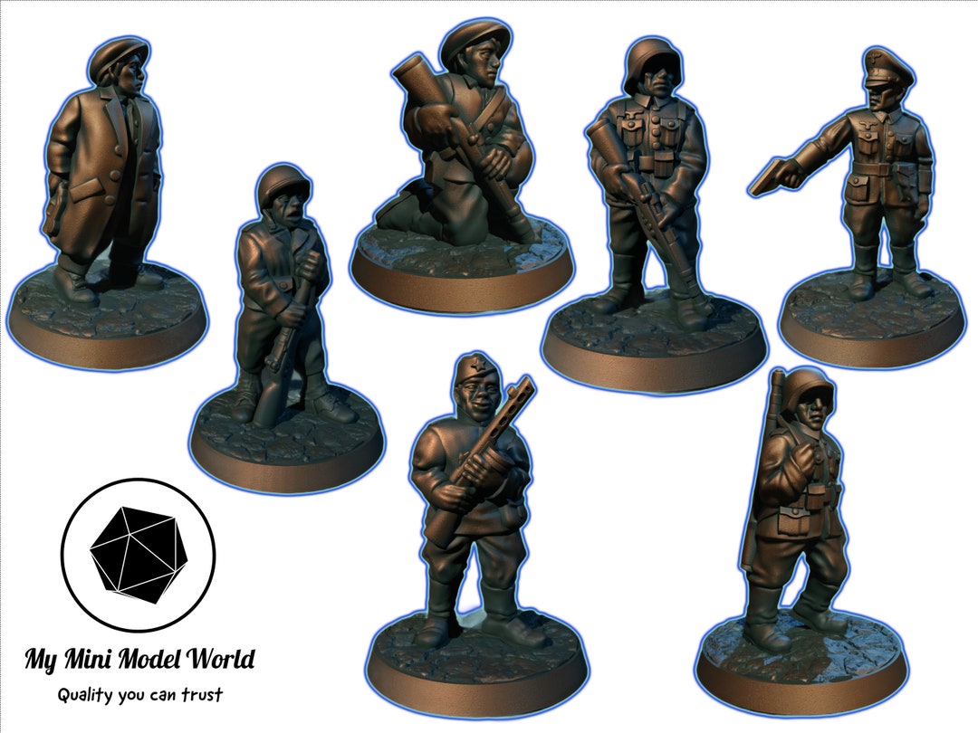 D&D Ultimate NPC Pack - 7 WW2 Minis for Pathfinder 2E - Includes Npcs ...