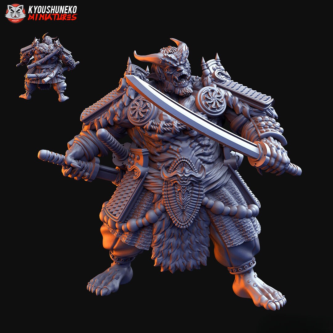 Chaos Oni Samurai Miniature | Japanese Yokai Kensei Test of Honour ...