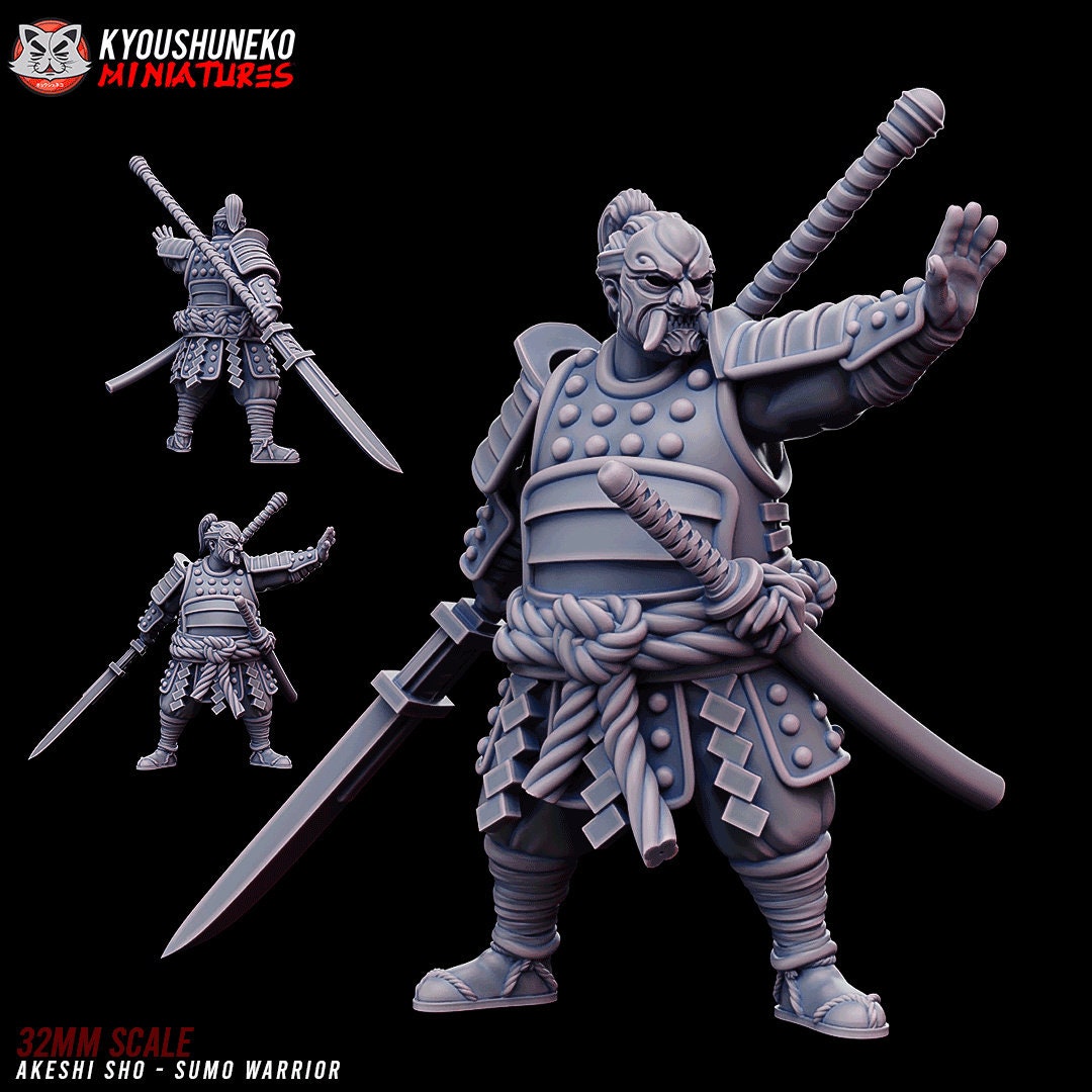 Akeshi Sho Sumo Warrior Hero Miniature | Japanese Yokai Kensei Test of ...