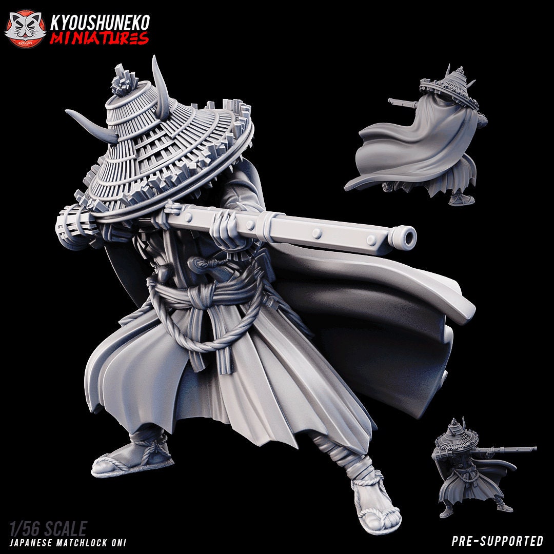 Samurai Matchlock Oni Miniature | Japanese Yokai Kensei for Test of ...