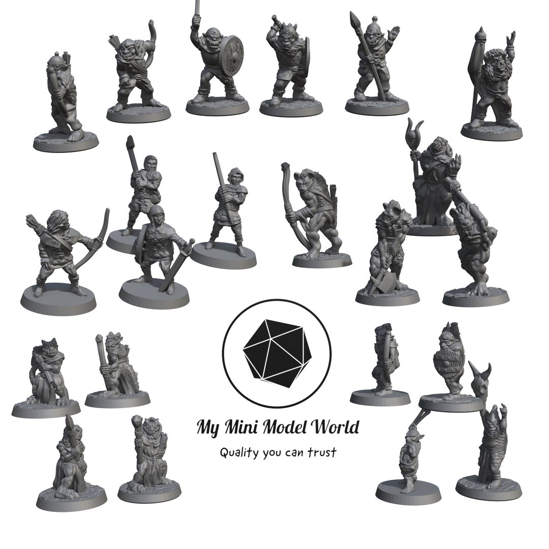 D&D Essentials Monster Pack 22 Minis for Pathfinder 2E Includes Orcs ...