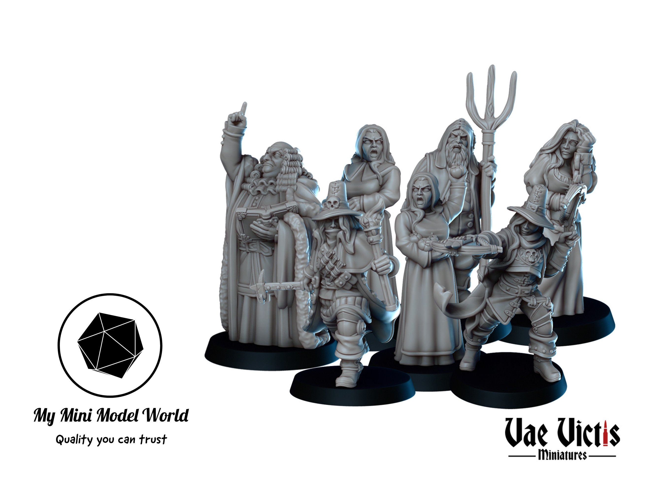 Witch Hunt Set - Vae Victis | Witch | Judge | Female | Male | Villager ...