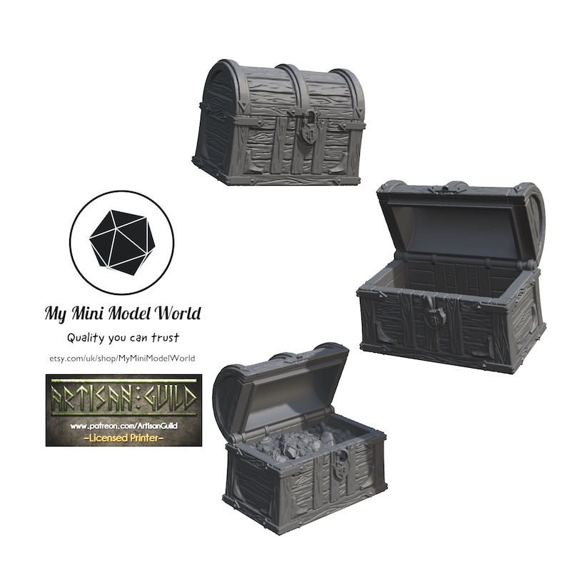 Artisan Guild Treasure Chests Arcanist Guild Closed, Empty, Full Dnd ...