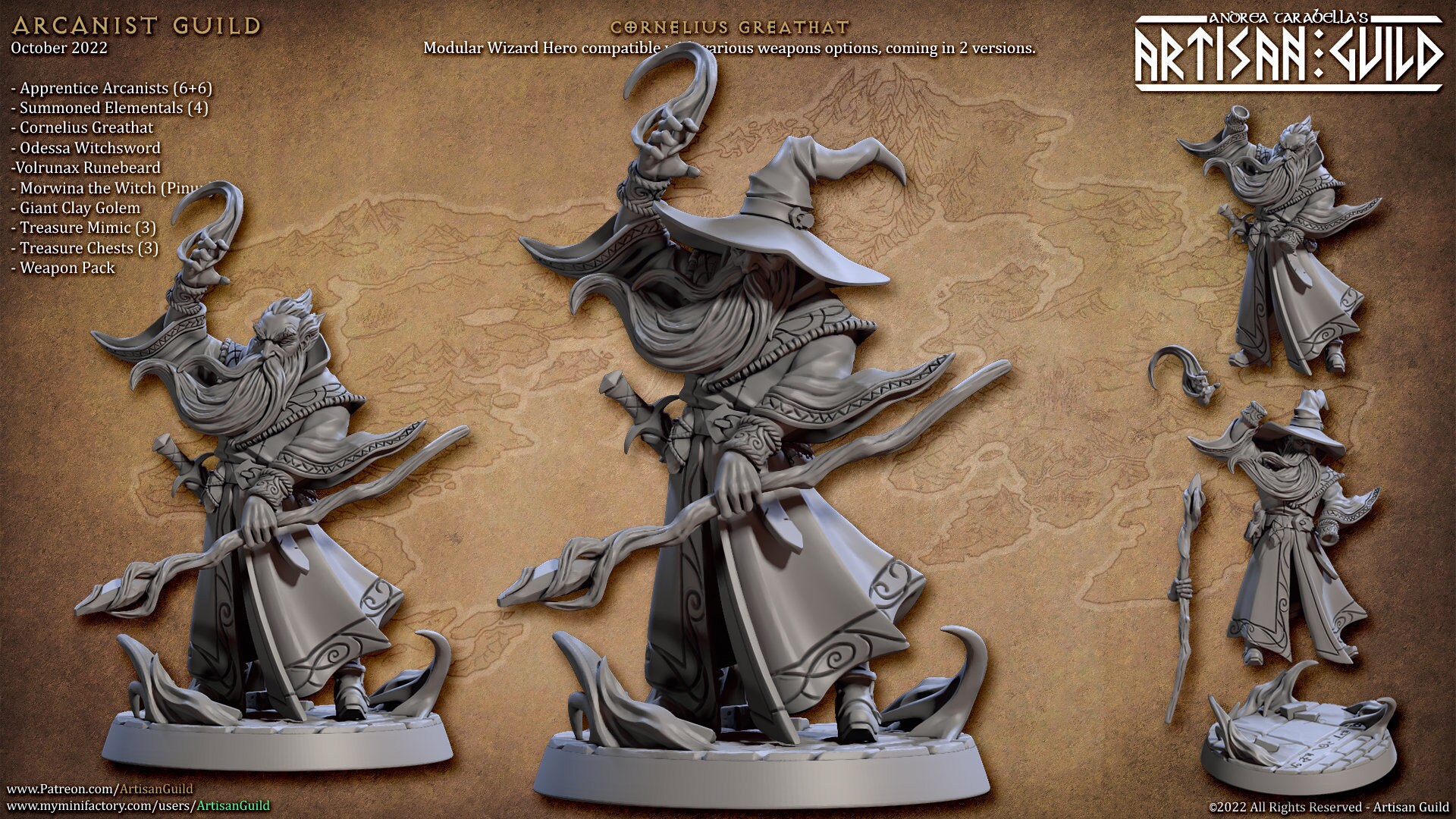 Artisan Guild MEGA Pack Over 30 Minis Arcanist Guild Dnd TTRPG Wizard ...