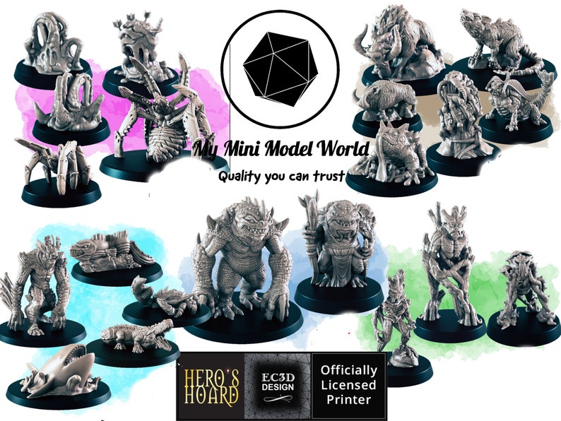 D&D Ultimate Monster Pack 3 - 20 Minis for Pathfinder 2E Includes Oozes ...