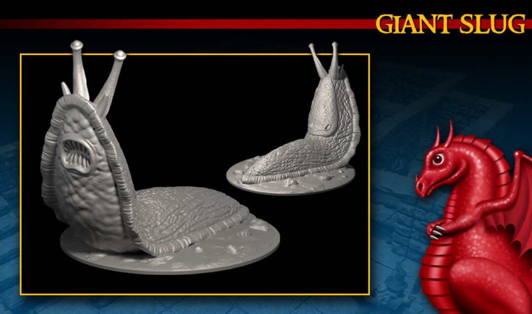 Fat Dragon Games D&D Miniature Giant Slug 1 Minis DRAGONLOCK Minis ...