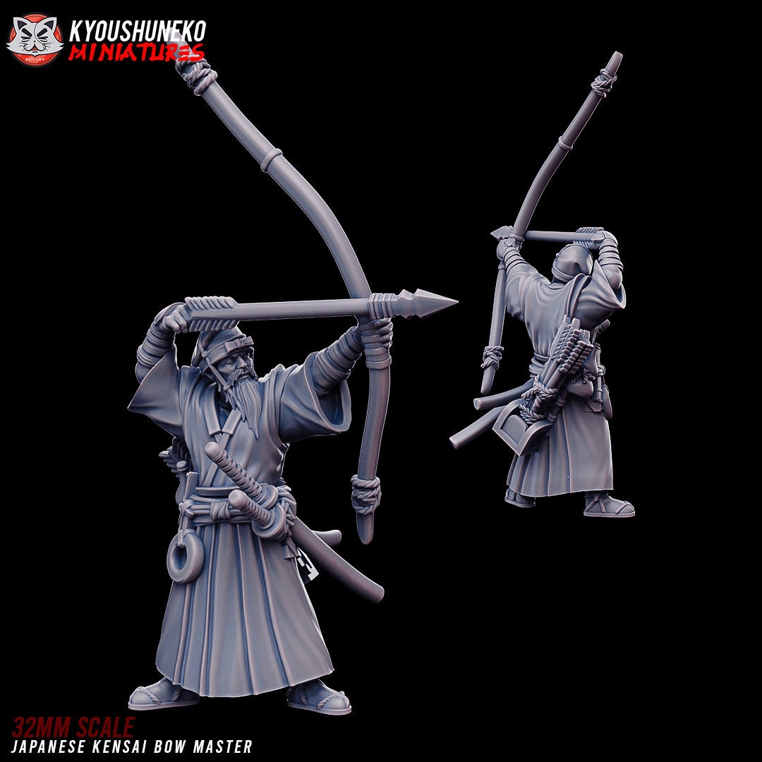 Kensai Bow Master Miniature | Japanese Yokai Kensei for Test of Honour ...
