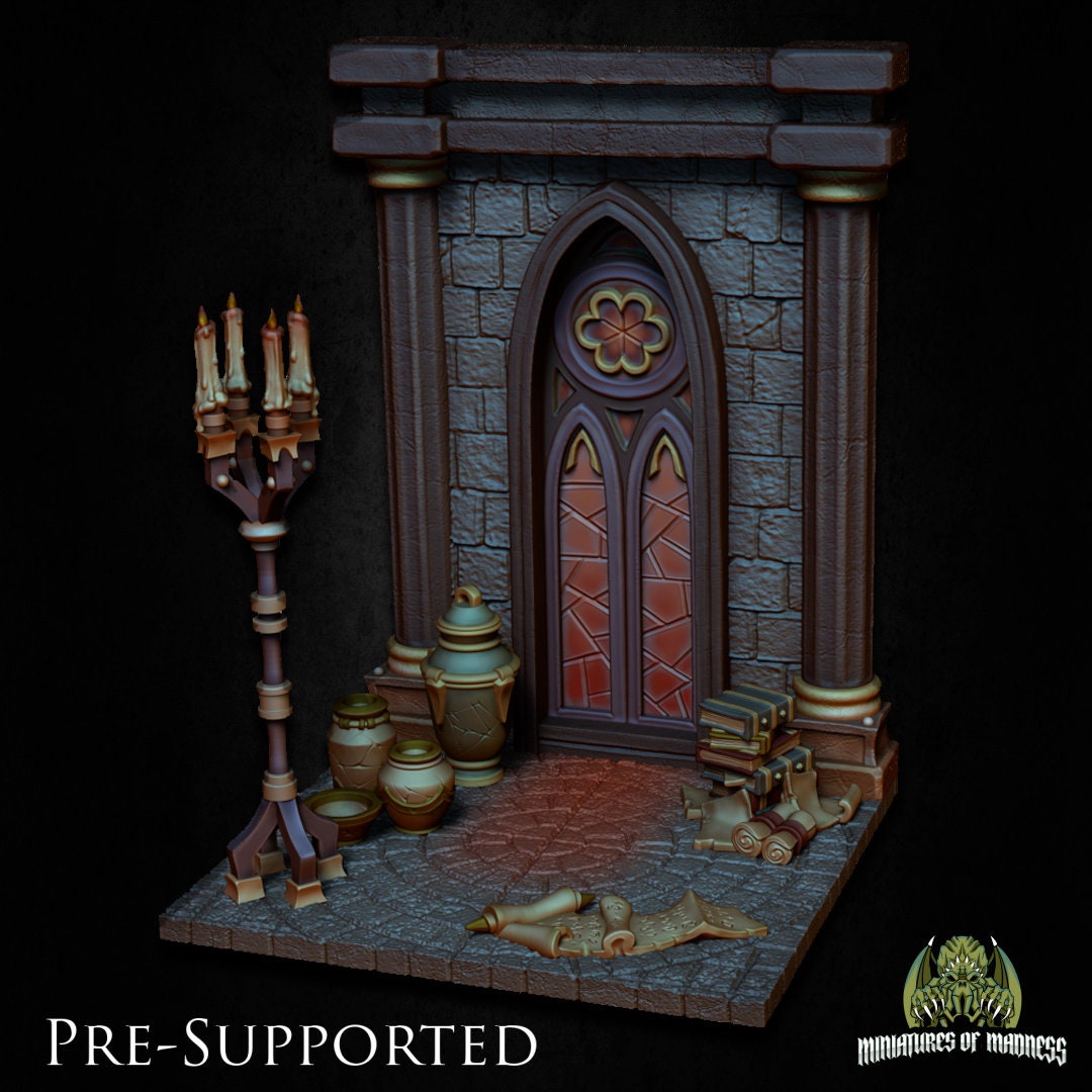 Dungeons & Dragons Miniatures of Madness Temple Scenery Diorama for ...