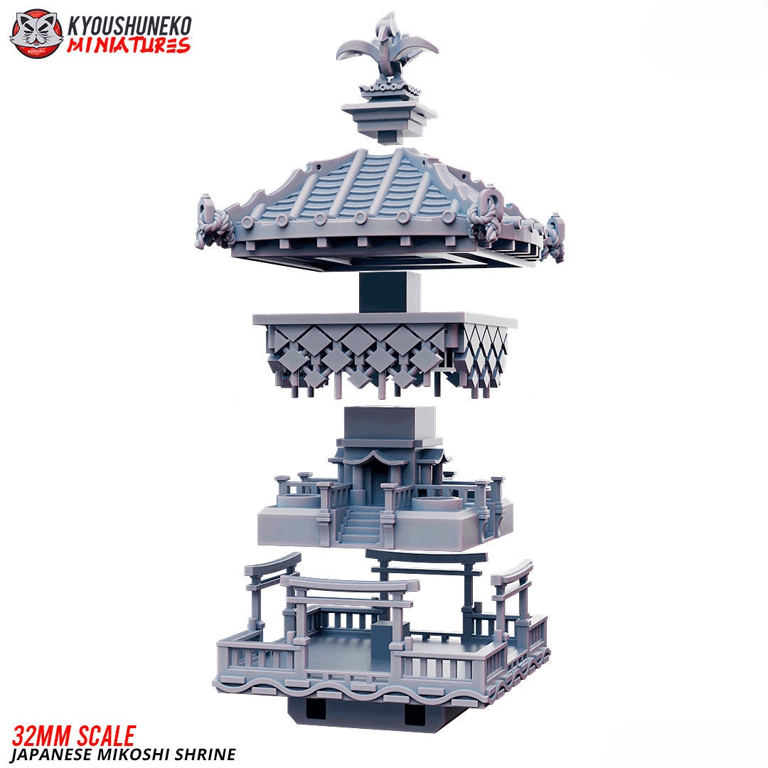 Japanese Monk Mikoshi Shrine Bearers Set Yokai Kensei for Test of ...