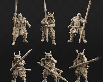 Samurai Tengu Miniature Set Japanese Yokai Kensei for Test of Honour ...