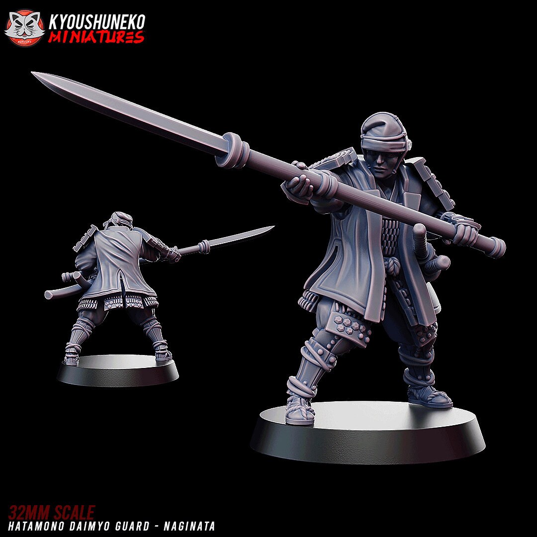 Hatamono Daimyo Guard Naginata Miniature | Japanese Yokai Kensei Test ...