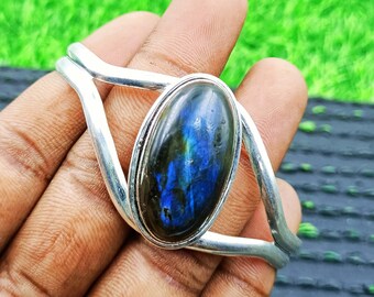 Labradorite Bangle, Women Bangle, Handmade Bangle, Gemstone Bangle ...