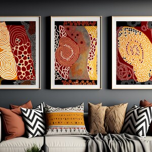 Aboriginal Art Originals, Set of 6, Indigenous Australian Ethnic Tribal ...