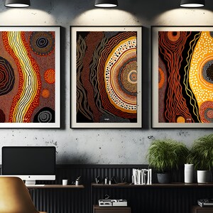 Aboriginal Art Originals, Set of 6, Indigenous Australian Ethnic Tribal ...