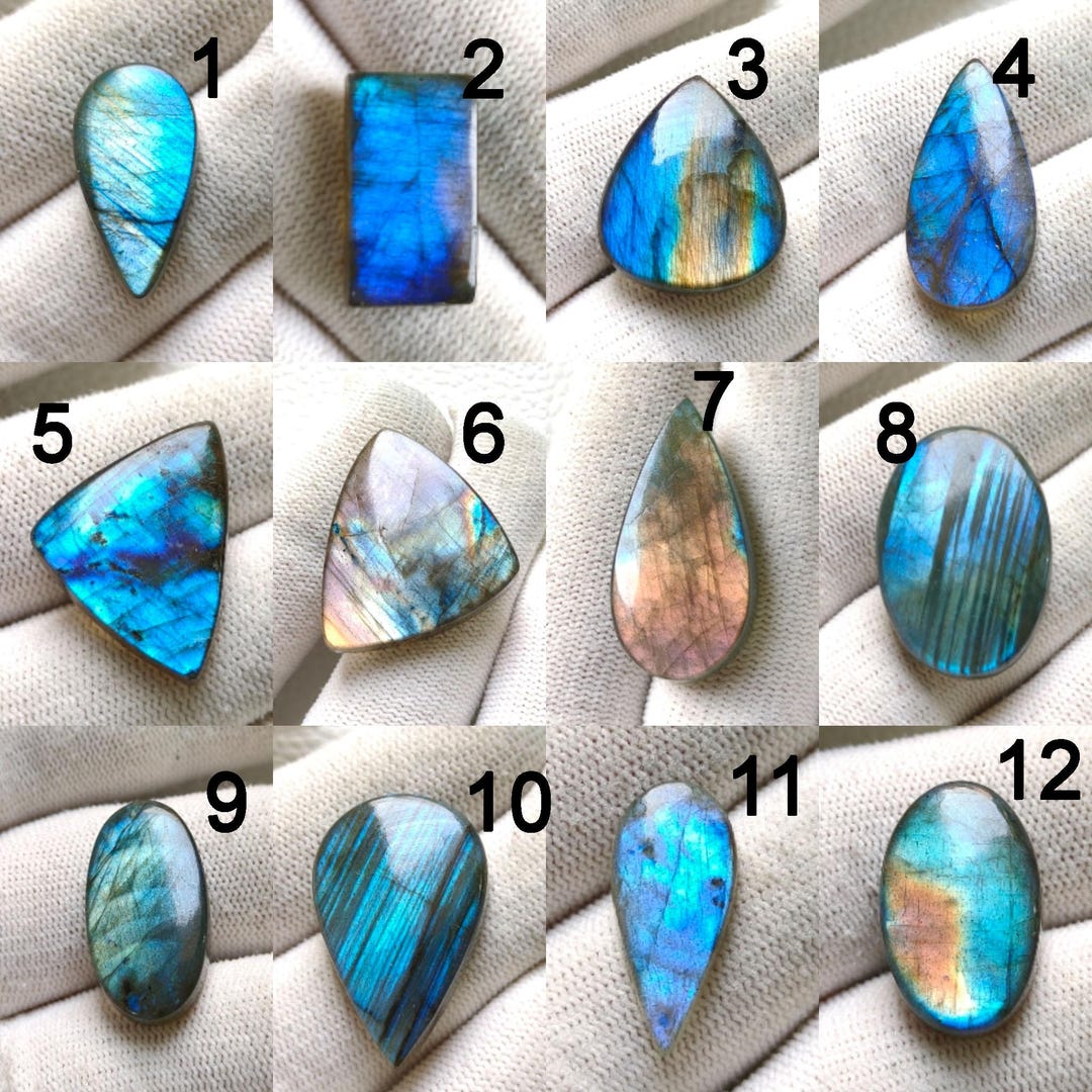 Fabulous & Designer Multi Blue Fire Labradorite Cabochon Both Side ...