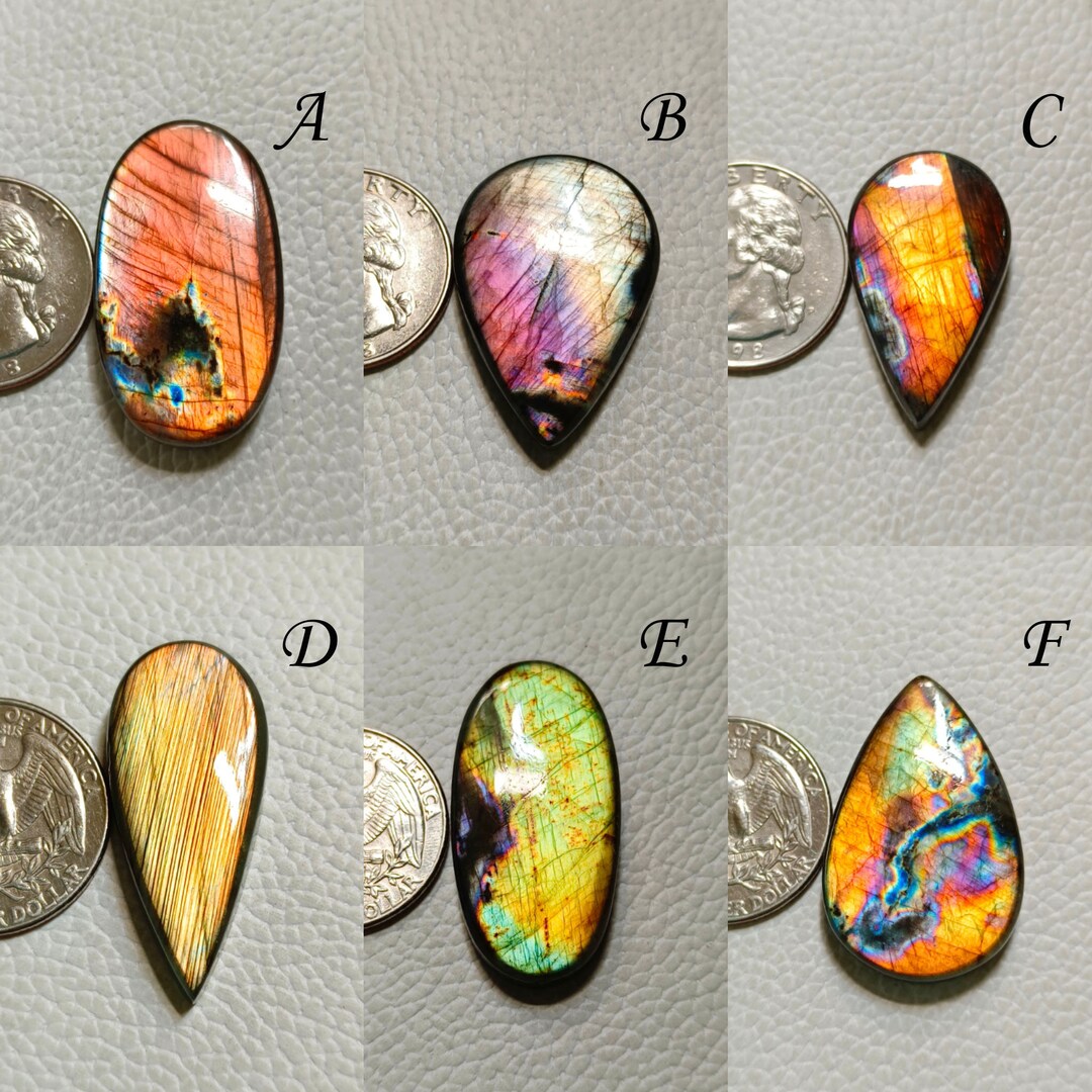 Designer ~~multi Purple Fire Labradorite Cabochon Loose Gemstone Mix ...