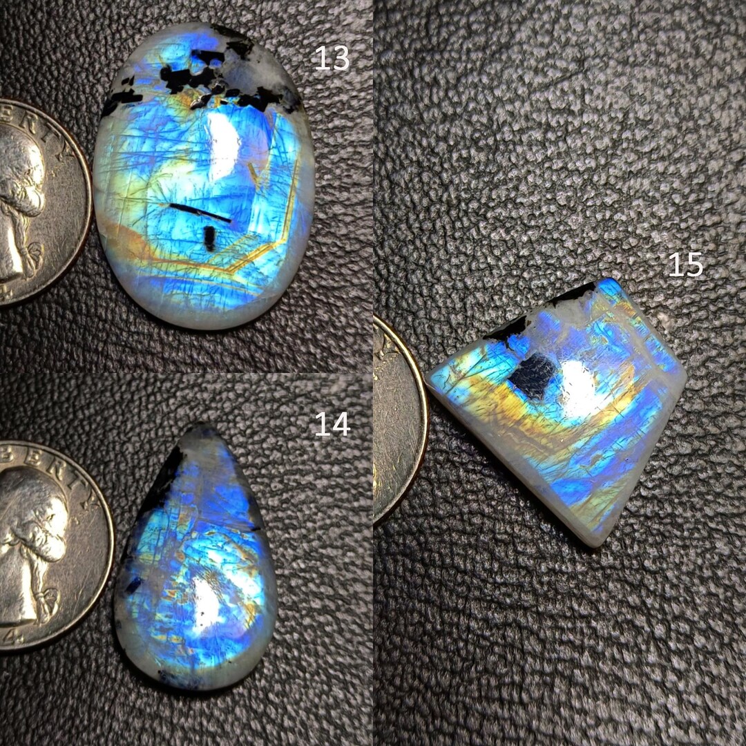 100% Natural ~ Rainbow Moonstone, Mix Shape & Size Loose Gemstone ...