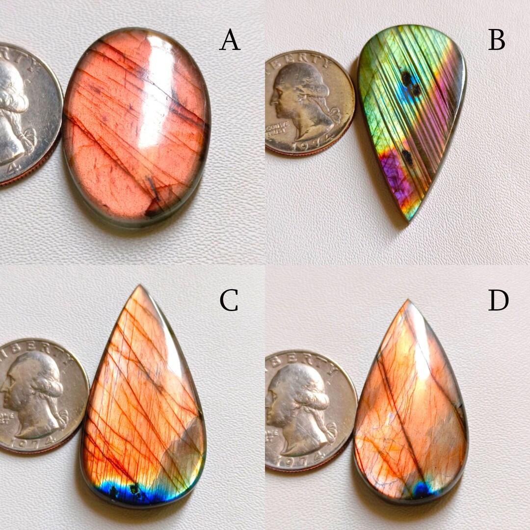 Rare Pink Purple Flashy Labradorite Cabochon, Labradorite Lot, Flashy ...