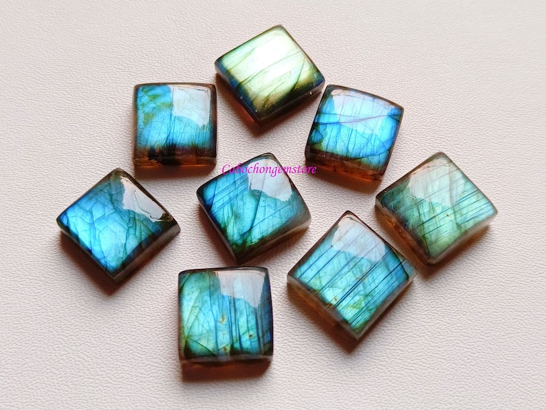 Gorgeous~~labradorite Square Shape Cabochon, Labradorite Square ...